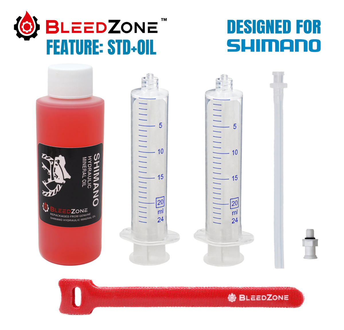 Bleed Kit for Shimano Hydraulic MTB Brakes with 120ml Mineral Oil - Ol ...